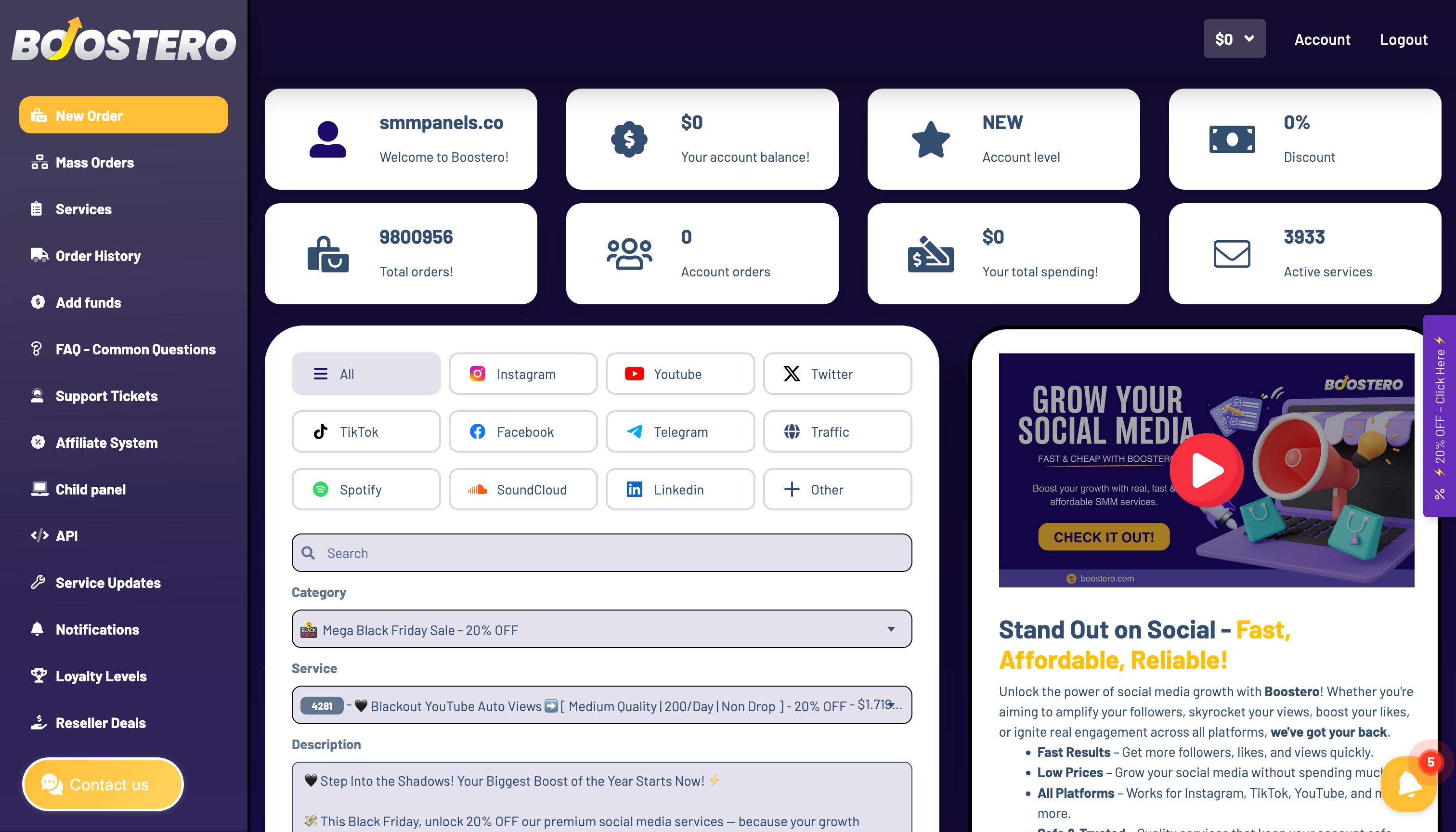 Boostero | SMM Panel Review | SMMPanels.co